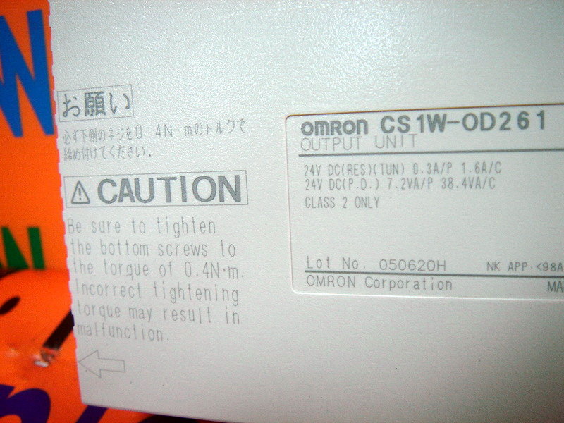 OMRON OUTPUT UNIT CS1W-OD261 - 裕益科技自動化設備可程式編碼器PLC分散式控制系統DCS